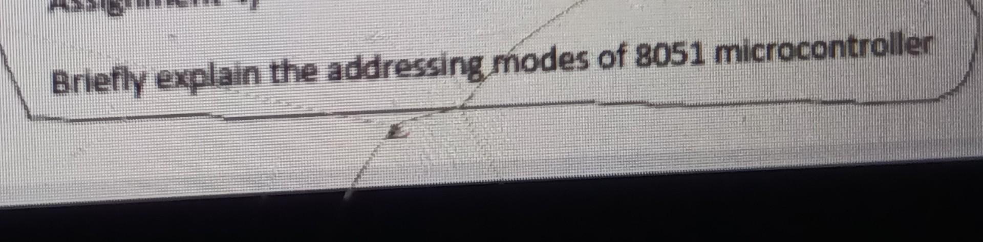 Solved Briefly explain the addressing modes of 8051 | Chegg.com