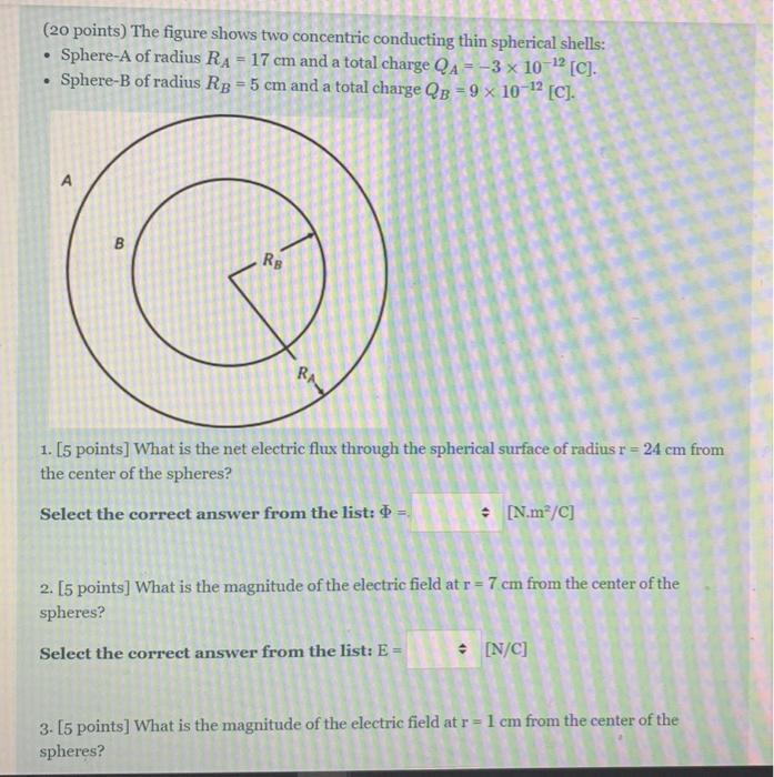 Solved (20 points) The figure shows two concentric | Chegg.com