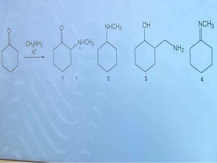 Solved NHCH OH NCH3 NHCH CH,NH2 H NH2 2 3 4 | Chegg.com