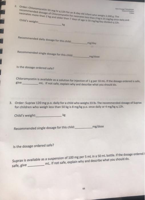 Solved Feb 15 Pediatric and Adult Dosages Based on Body | Chegg.com