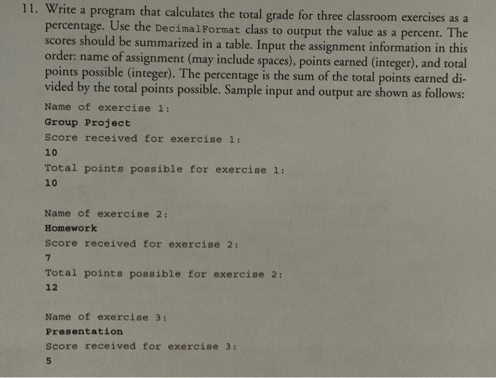 Solved Write This In Java Using The Decimalformat Class To 