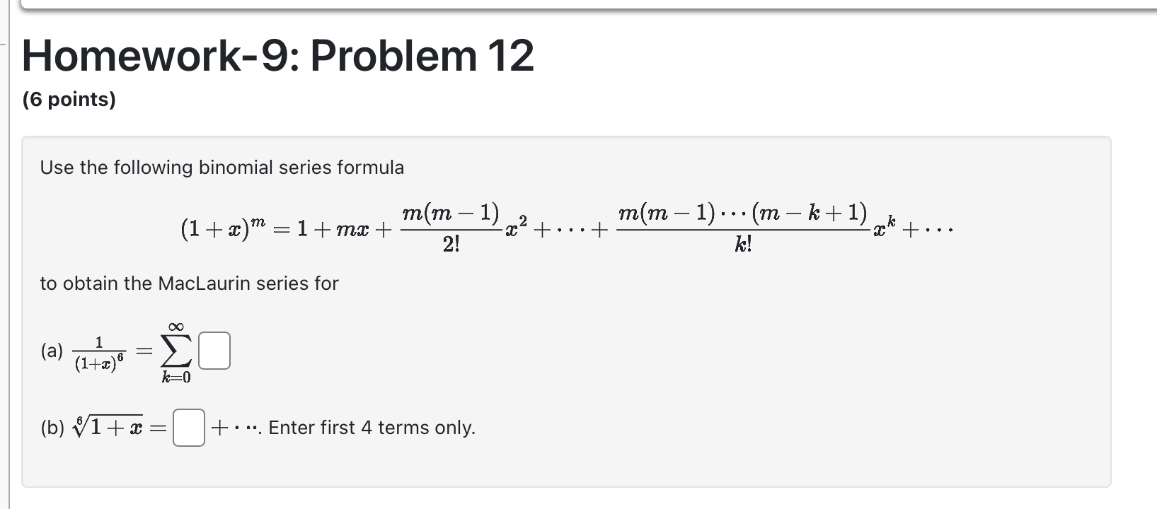 Solved Homework-9: Problem 12(6 points)Use the following | Chegg.com Solved Homework-9: Problem 12(6 points)Use the following | Chegg.com