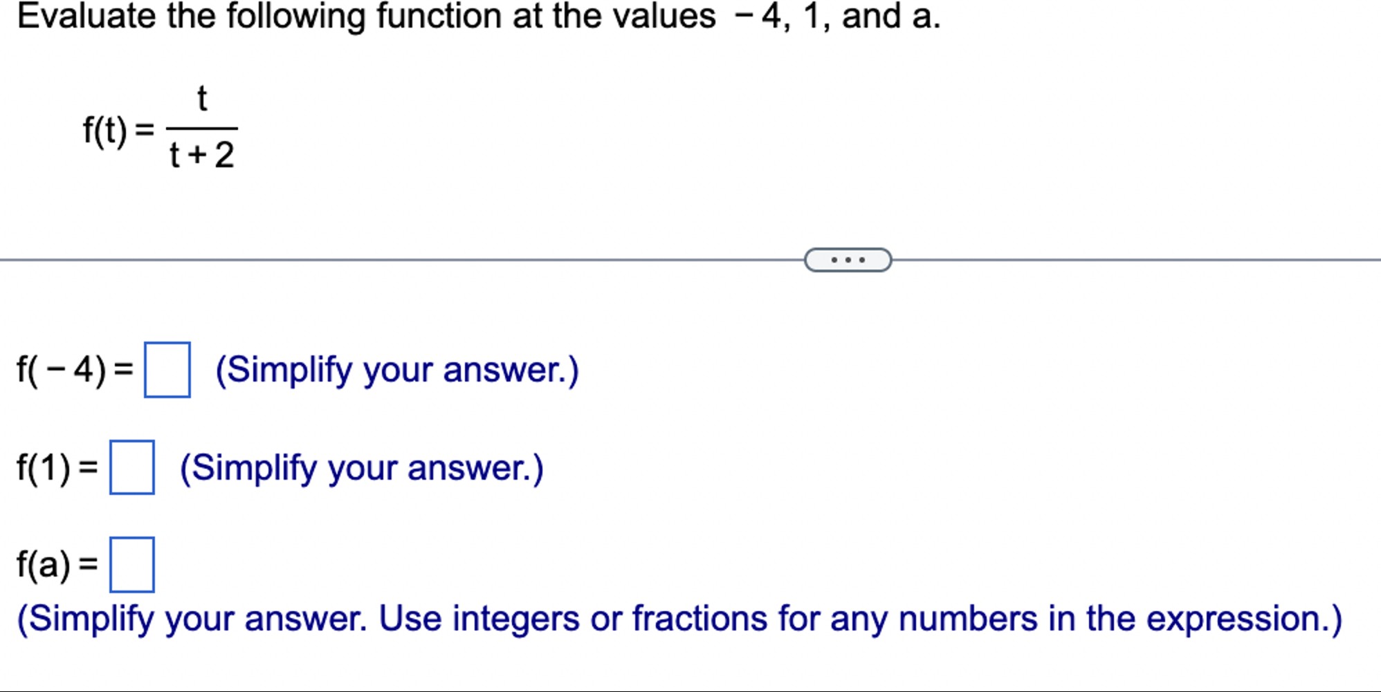Solved Evaluate the following function at the values -4,1, | Chegg.com