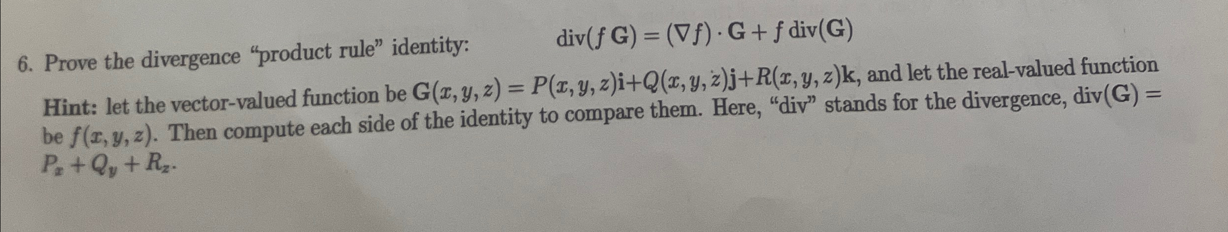 Solved Prove the divergence "product rule" | Chegg.com