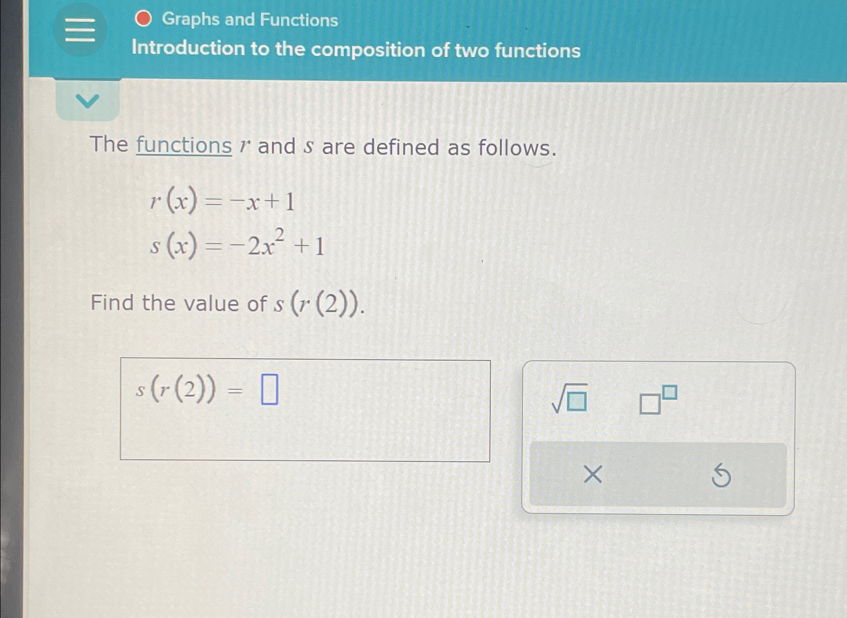 Solved Graphs and FunctionsIntroduction to the composition | Chegg.com
