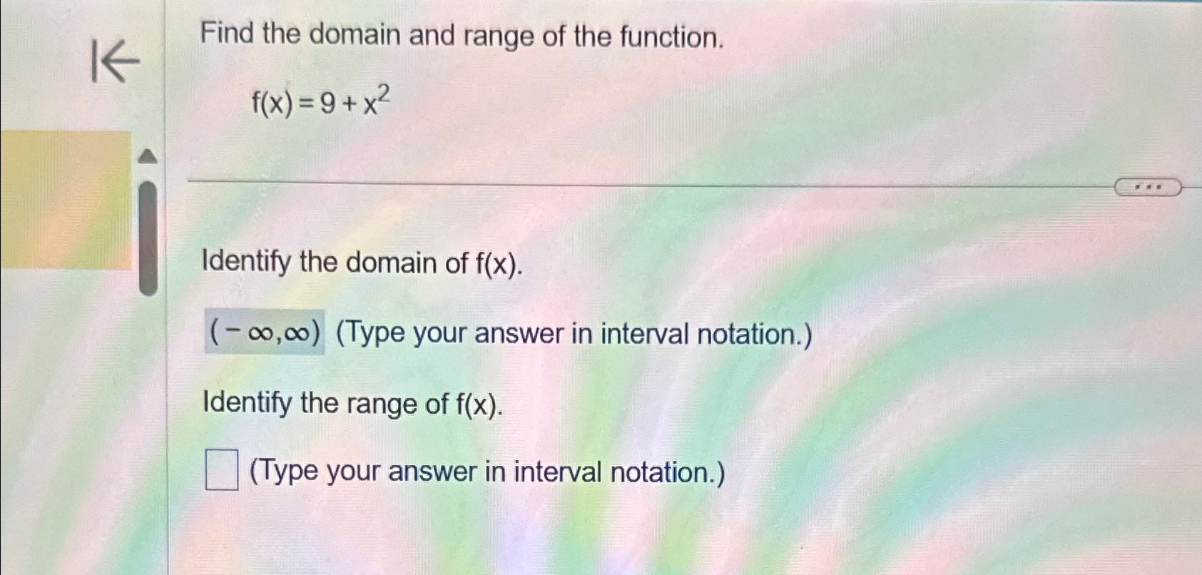 Solved Find the domain and range of the | Chegg.com