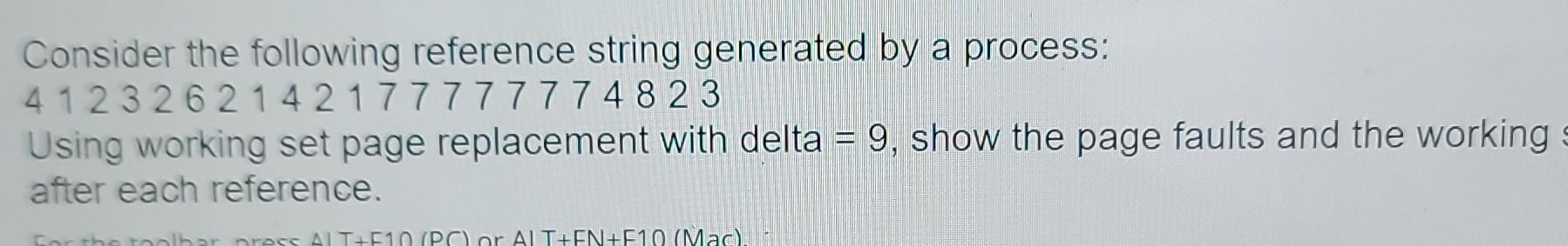 Solved Consider the following reference string generated by | Chegg.com