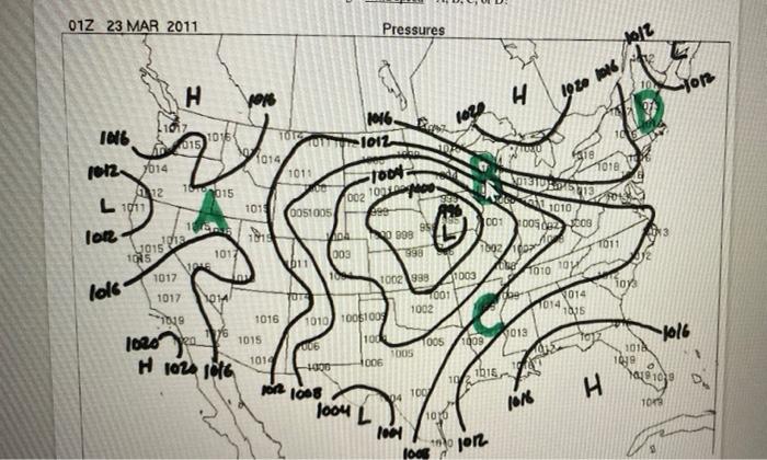 Solved 1. A "tight" or strong pressure gradient is | Chegg.com