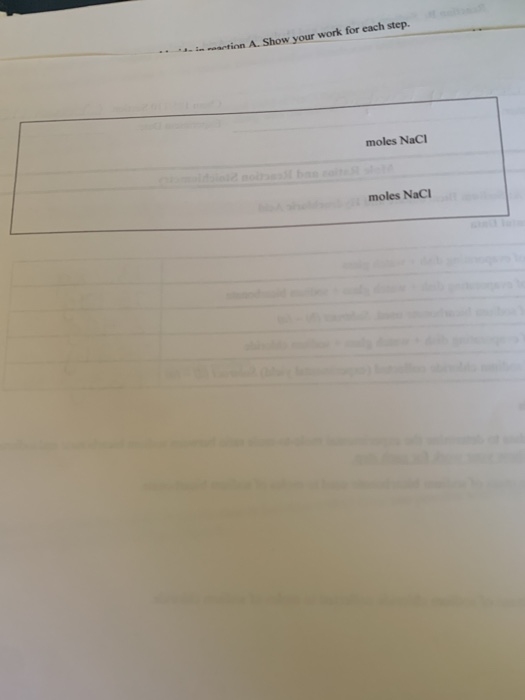 Solved Mole Ratios and Reaction Stoichiometry Reaction A: | Chegg.com