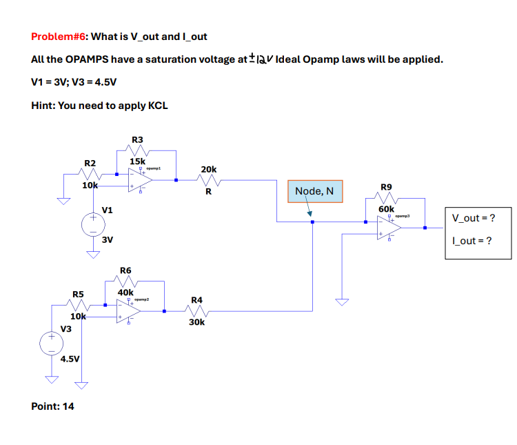 Solved Problem#6: What is Vout ﻿and IoutAll the OPAMPS have | Chegg.com