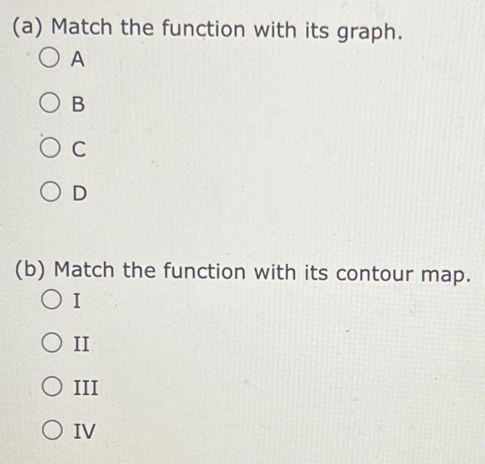 Solved Match the function with its graph and with its | Chegg.com