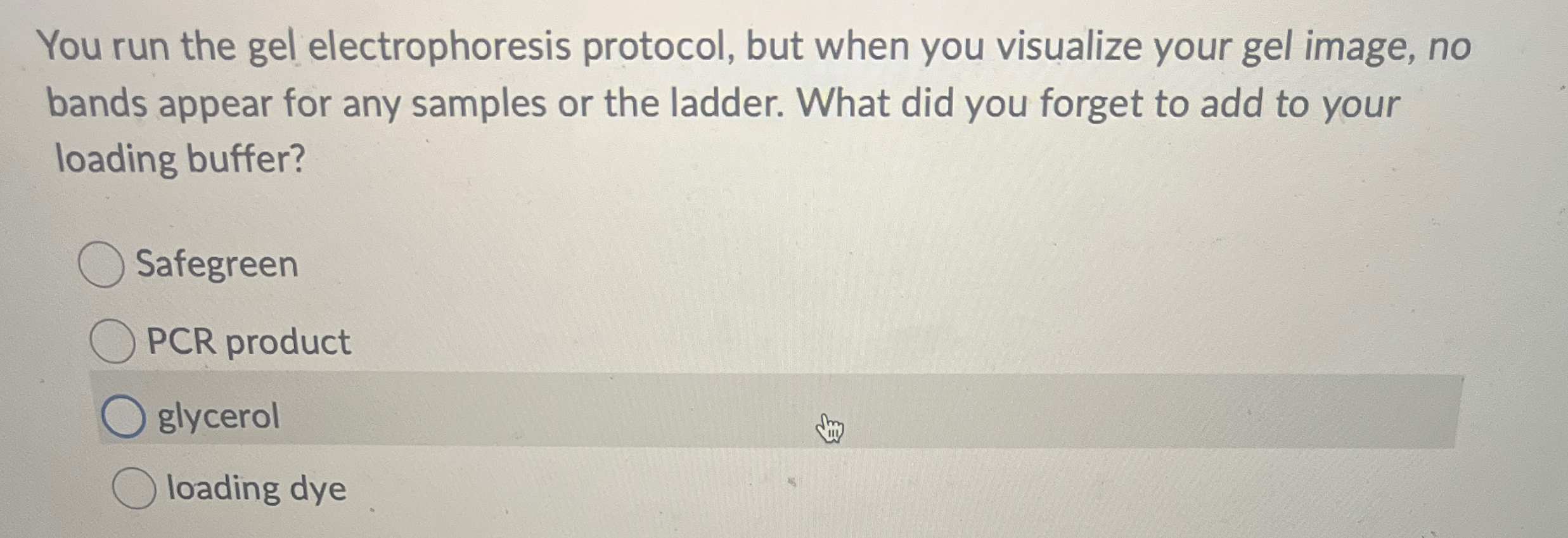 Solved You run the gel electrophoresis protocol, but when | Chegg.com