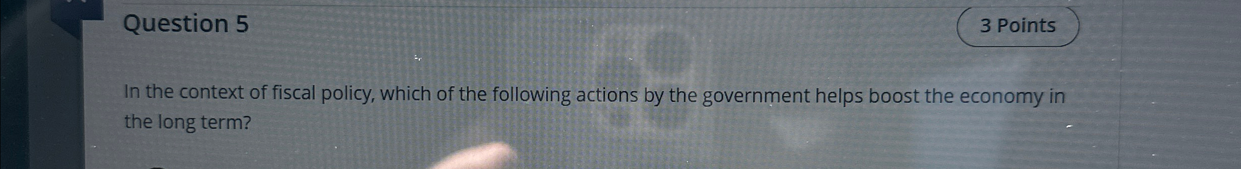 Solved Question 53 ﻿PointsIn the context of fiscal policy, | Chegg.com