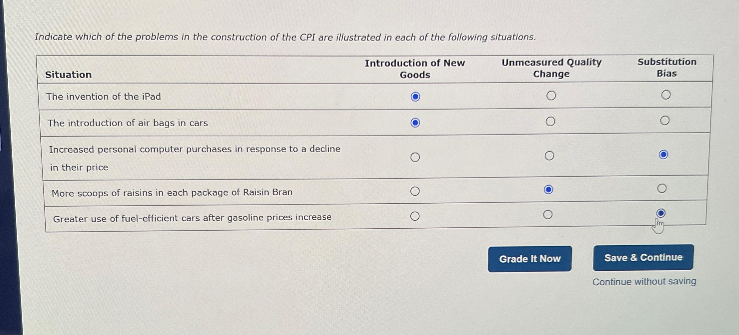 Solved Indicate which of the problems in the construction of | Chegg.com