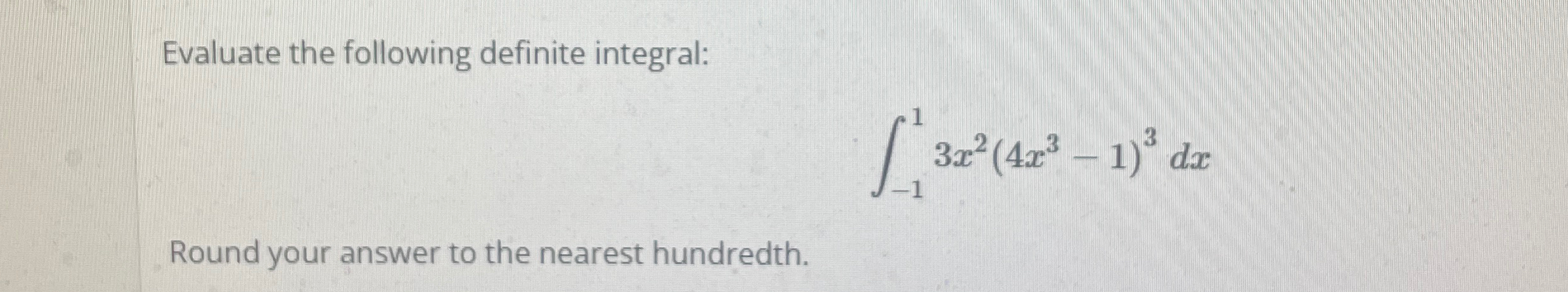 Solved Evaluate the following definite | Chegg.com