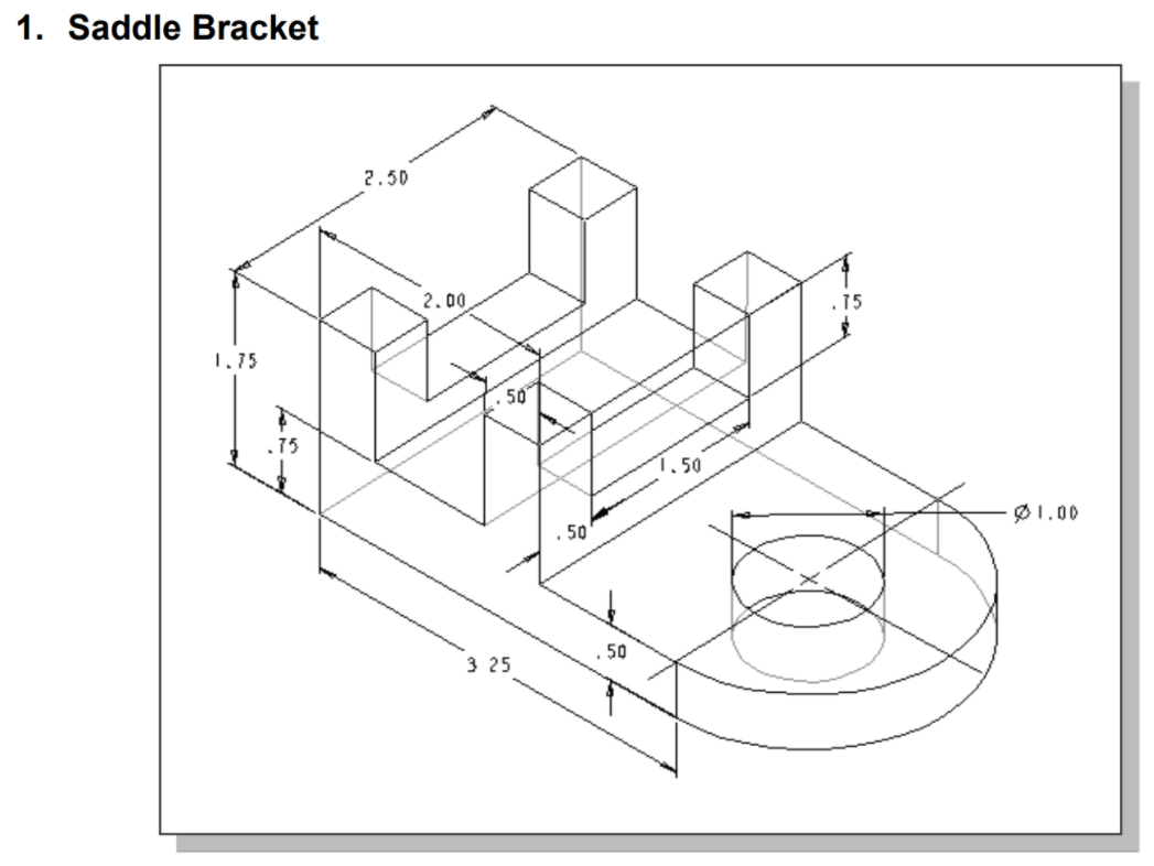 IN Autocad Draw a 3-view orthographic (front, ﻿top | Chegg.com