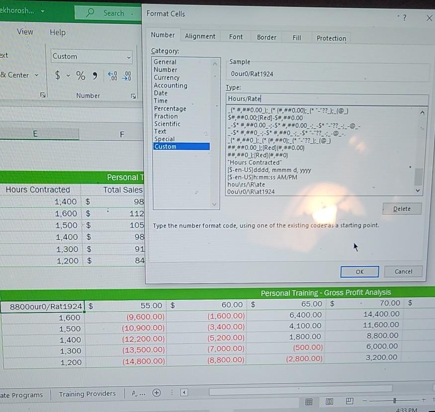 C. (cell C4) as the Column input cell. Apply a custom | Chegg.com