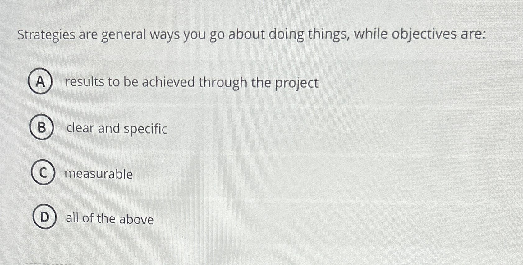 Solved Strategies are general ways you go about doing | Chegg.com