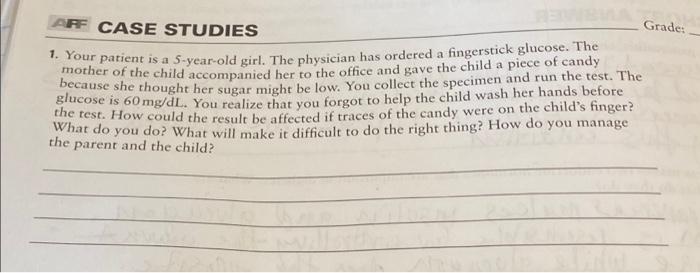 Solved AFF CASE STUDIES 1. Your patient is a 5-year-old | Chegg.com
