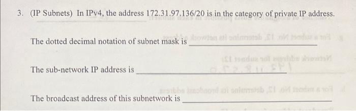 Solved 2. (IP Subnets) Consider a small organization that | Chegg.com