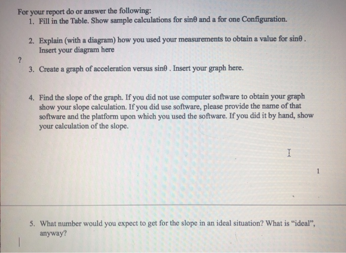Raw Data and calculated quantities Initial position | Chegg.com