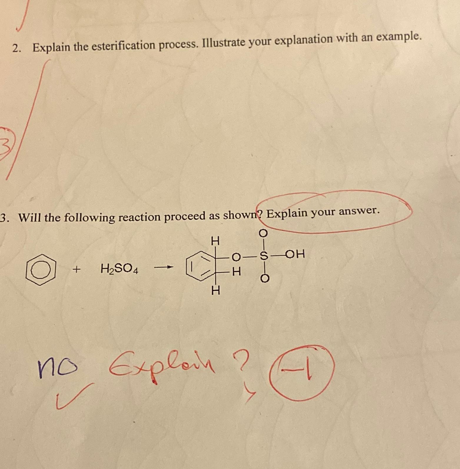 Solved Explain the esterification process. Illustrate your | Chegg.com