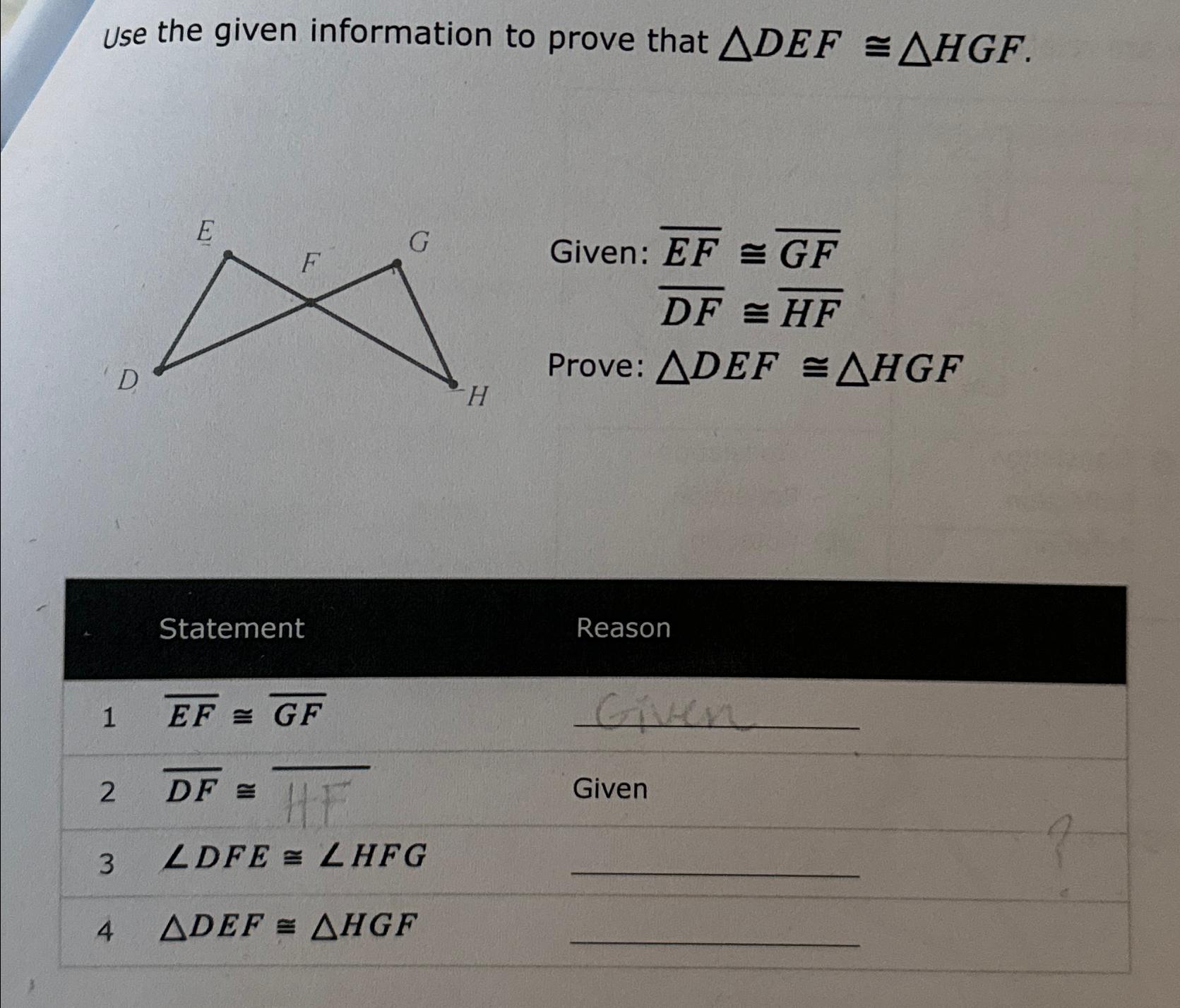 Use the given information to prove that | Chegg.com