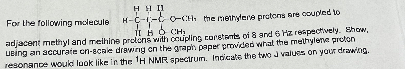 Solved For the following molecule the methylene protons are | Chegg.com