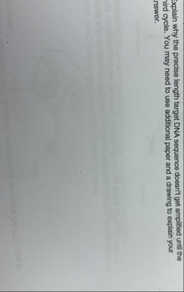 Solved Explain why the precise length target DNA sequence | Chegg.com