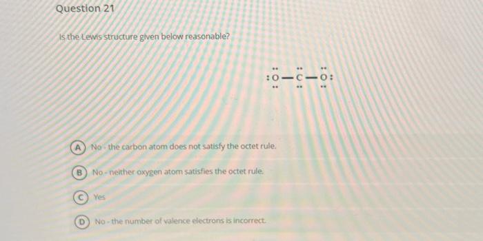 Solved Is the Lewis structure given below reasonable? (A) | Chegg.com