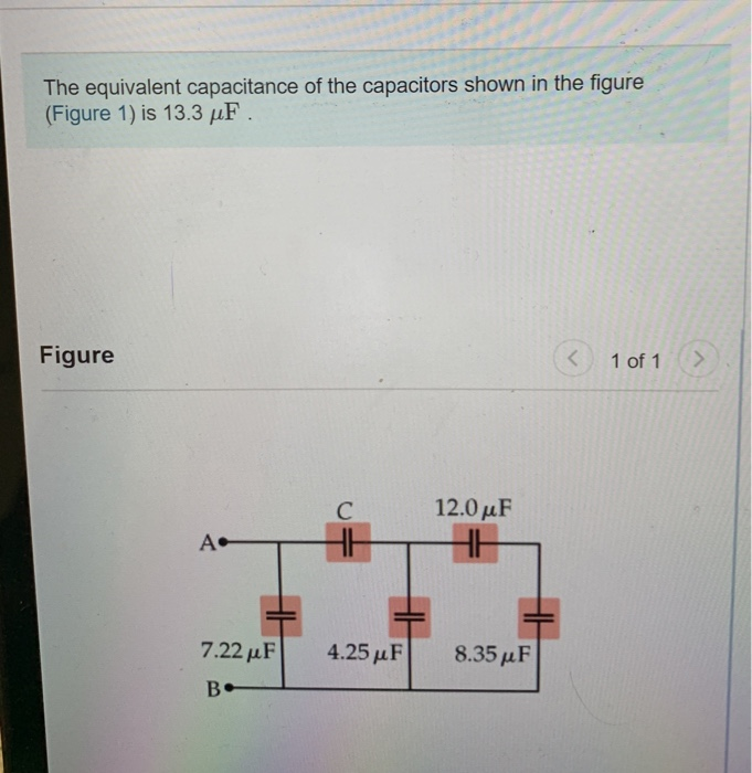 Solved The equivalent capacitance of the capacitors shown in | Chegg.com