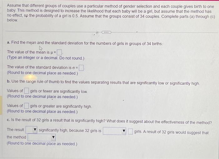 Solved Assume that different groups of couples use a | Chegg.com