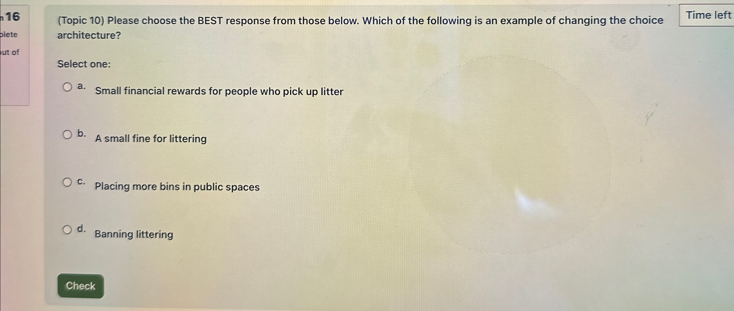 Solved (Topic 10) ﻿Please choose the BEST response from | Chegg.com