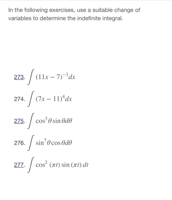 Solved In the following exercises, use a suitable change of | Chegg.com