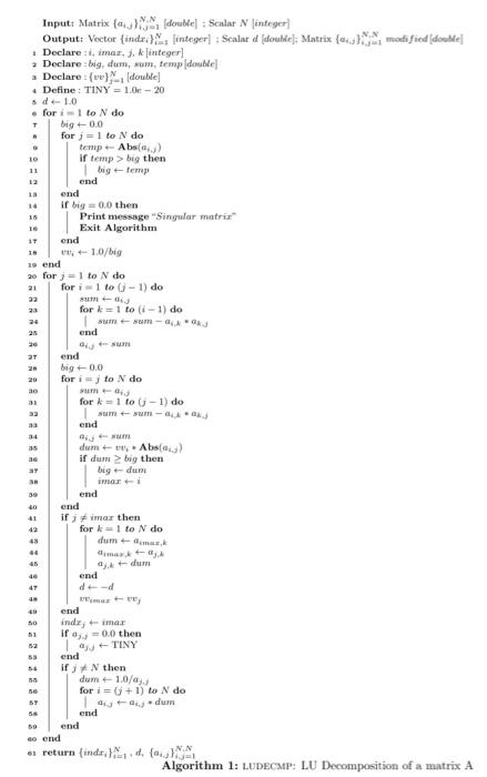 Rogram The Subroutines Algorithms 1 And 2