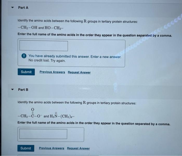 Solved Identify the amino acids between the following R | Chegg.com