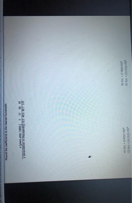 Solved Round the coefficients to the nearest hundredth | Chegg.com