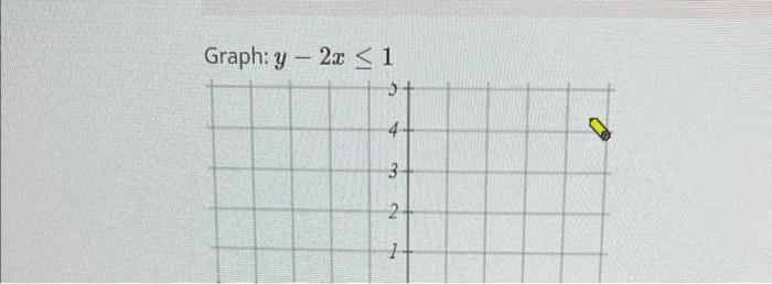 Solved Graph: y−2x≤1 | Chegg.com