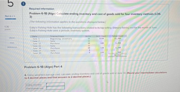 Solved Required information Problem 6-18 (Algo) Calculate | Chegg.com