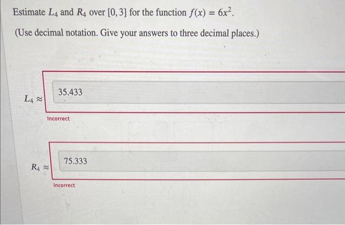 Solved Estimate L4 and R4 over [0,3] for the function | Chegg.com