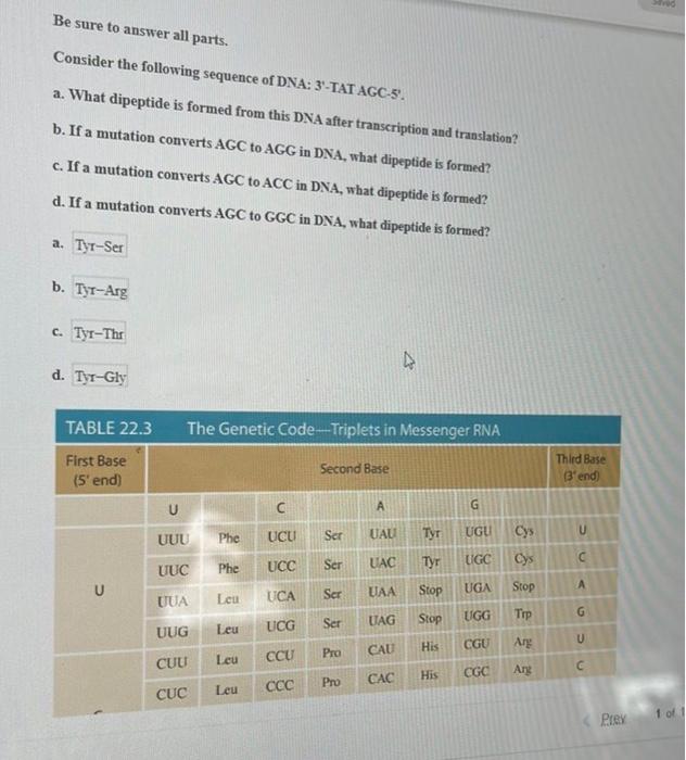 Solved Be sure to answer all parts. Consider the following | Chegg.com