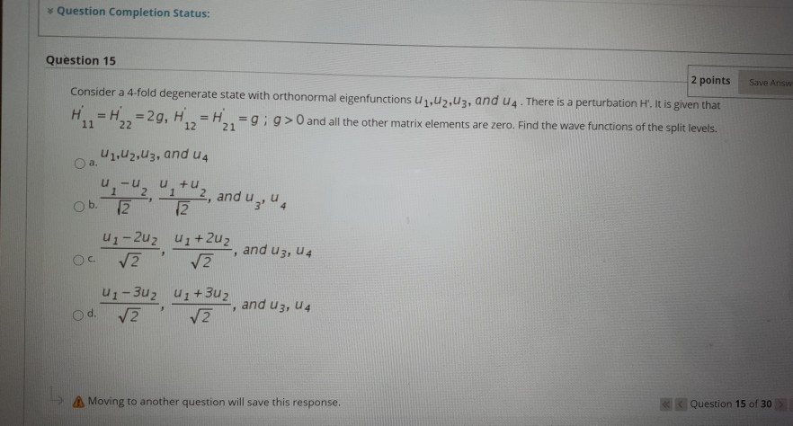 Solved * Question Completion Status: Save Answ Question 15 2 | Chegg.com