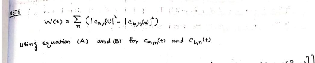 Solved Ageneral solution for the probability amplitude is | Chegg.com