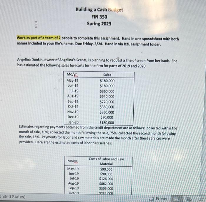 Solved huge assignment due soon and need major help, excel | Chegg.com