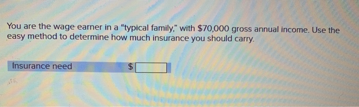 Solved You Are The Wage Earner In A typical Family With Chegg solved-you-are-the-wage-earner-in-a-typical-family-with-chegg