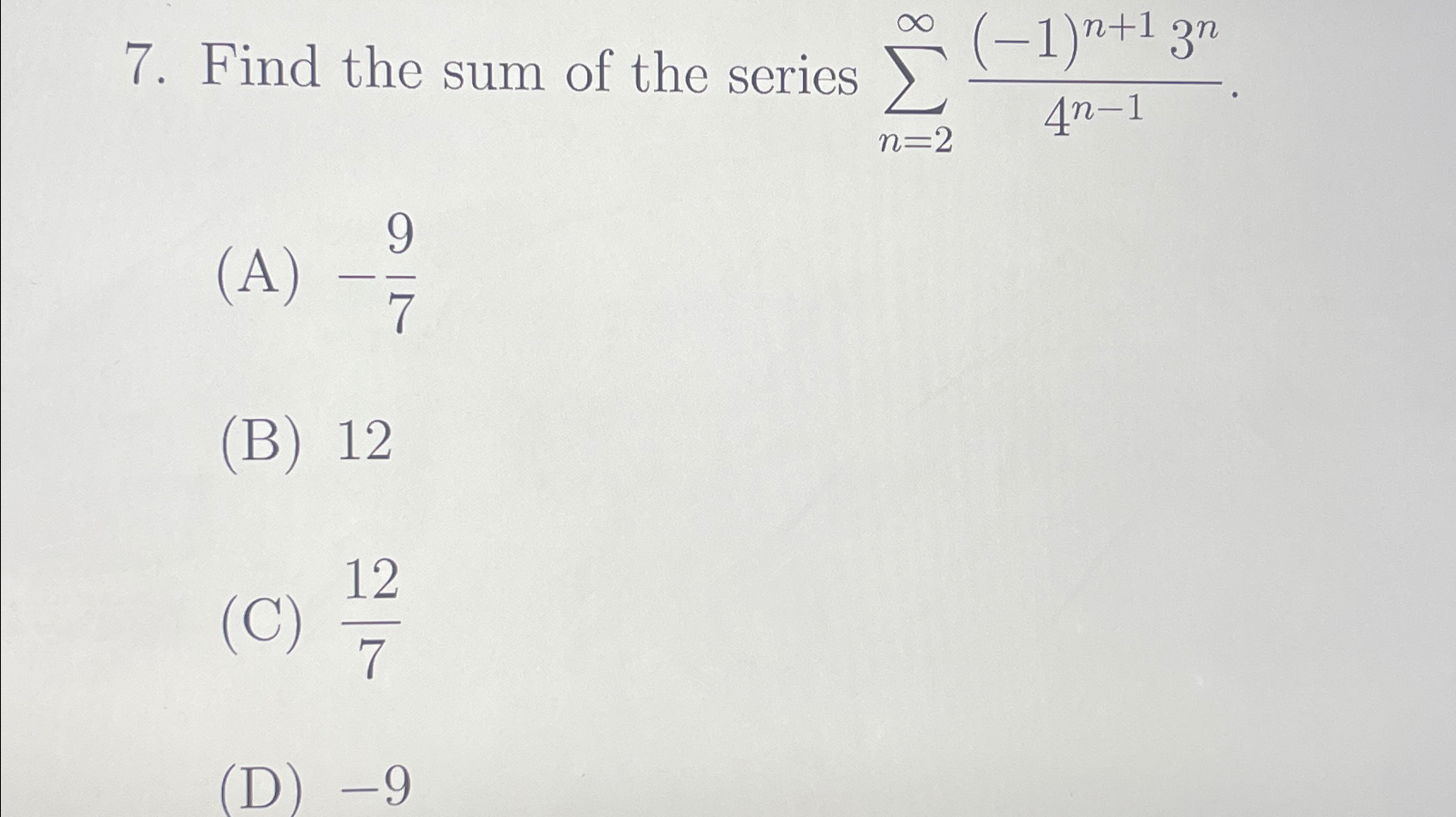 Solved Find the sum of the series | Chegg.com