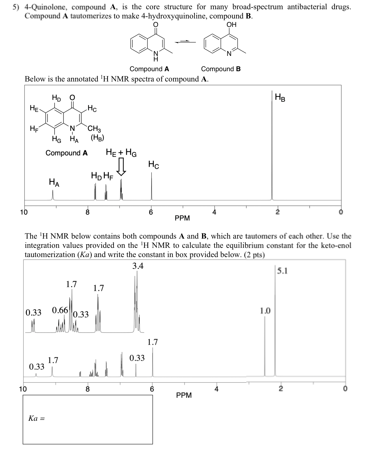 Solved 5) 4-Quinolone, compound A, ﻿is the core structure | Chegg.com