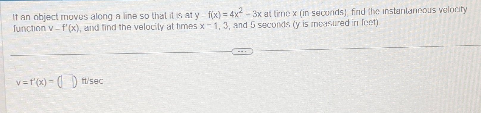 Solved If an object moves along a line so that it is at | Chegg.com