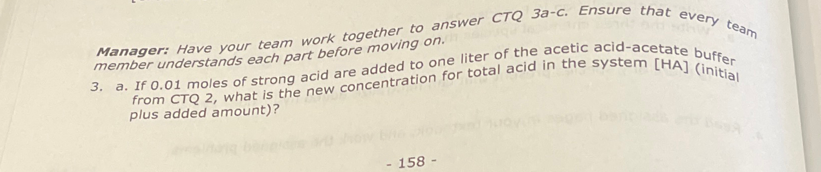 Solved Manager: Have your team work together to answer CTQ | Chegg.com