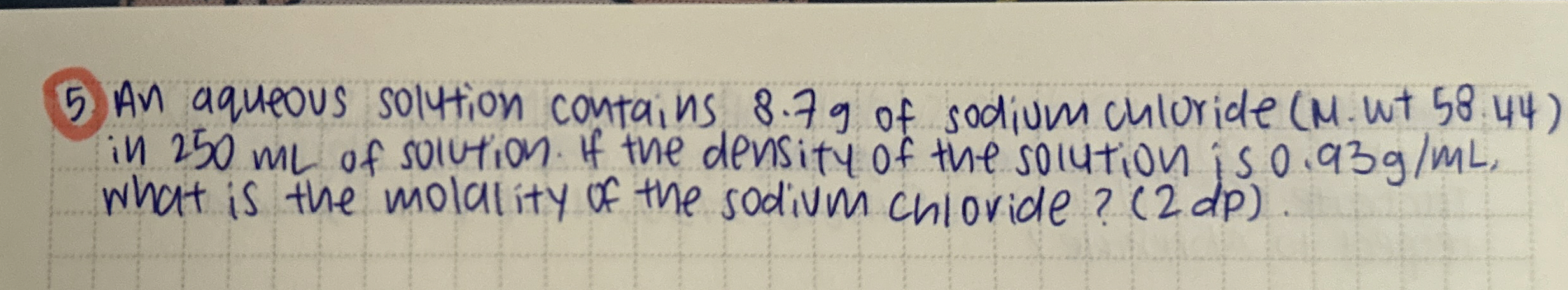 Solved An aqueous solution contains An aqueous solution | Chegg.com